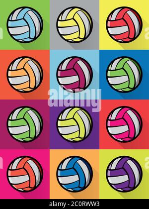 Seamless volleyball pattern. Background ball, endless and repetition ...