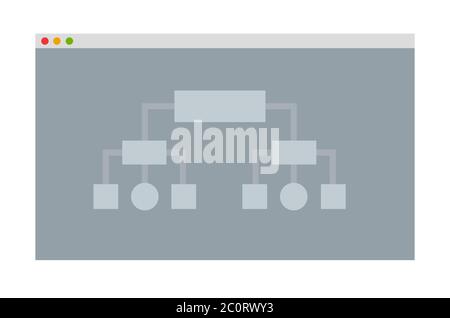 Architecture diagram in programming environment flat icon vector ...