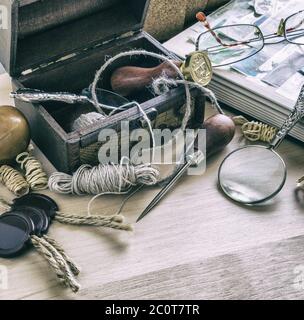 mail accessories, retro, vintage Stock Photo - Alamy
