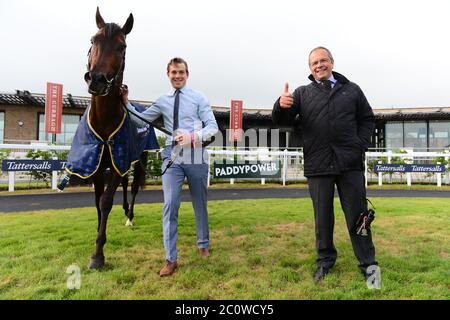 Trainer Ger Lyons after winning the HKJC World Pool Molecomb Stakes ...