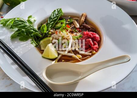 VIETNAM, Hanoi, restaurant Pho Gia Truyen, also known as 49 Bat Dan, a ...