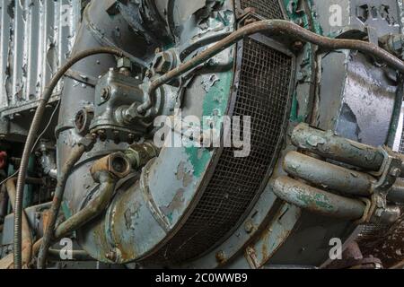 detail of a historic ships diesel engine Stock Photo - Alamy
