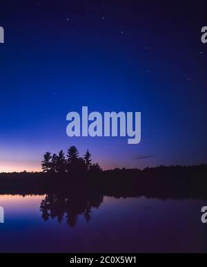 Island in Imp Lake in Ottawa National Forest in the Upper Peninsula of ...
