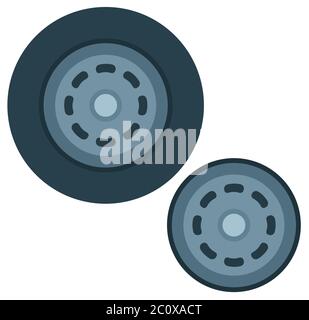 Single tire icon. Simple illustration of single tire vector icons set ...