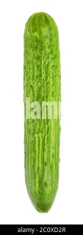 One long fresh cucumber isolated on white Stock Photo - Alamy
