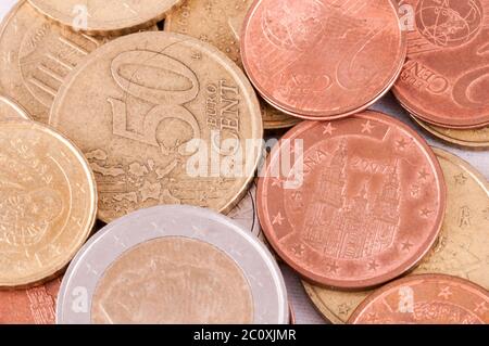 European Euro Currency Texture Stock Photo - Alamy