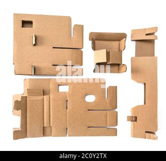 Close-up of broken piece of cardboard paper.Top view Stock Photo - Alamy
