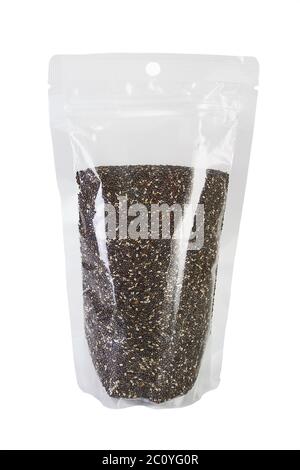 Chia plant seeds in package isolated on white background Stock Photo ...
