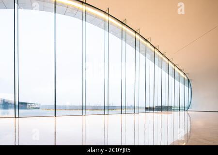 futuristic window and landscape out of window Stock Photo - Alamy