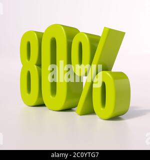 Percentage sign, 80 percent Stock Photo - Alamy