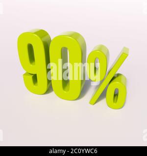 Percentage sign, 90 percent Stock Photo - Alamy