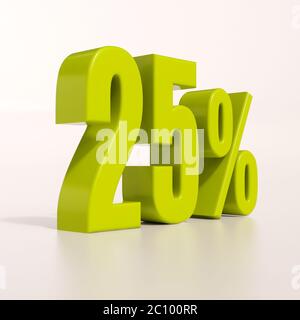 Percentage sign, 25 percent Stock Photo - Alamy