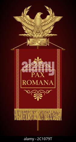 Roman Eagle with the inscription S.P.Q.R. - Senatus Populus Que Romanus ...