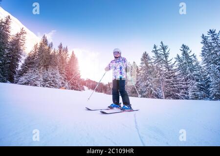 Beautiful winter kids portrait. Teenager girl posing with winter ...