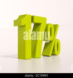 Percentage sign, 17 percent Stock Photo - Alamy