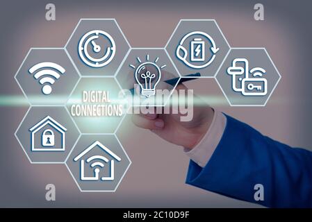 Handwriting text writing Digital Connections. Conceptual photo the ...