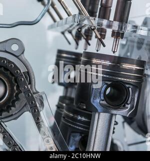 Piston engine cross-section Stock Photo - Alamy