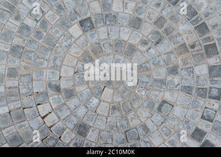 circular cobblestone pattern Stock Photo - Alamy