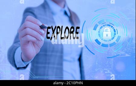 Conceptual hand writing showing Explore Nature. Business photo text ...