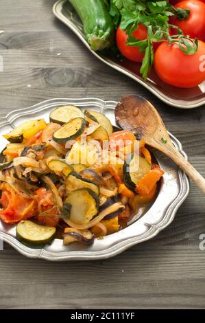 Turlu, typical dish of Turkish cuisine based on vegetables Stock Photo ...