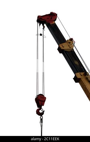 Elements of crane: hook, loop, chain, connecting parts Stock Photo - Alamy