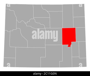 Map of Converse in Wyoming Stock Photo - Alamy
