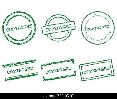 Copyright symbol button on Green Speech bubble. Business concept ...