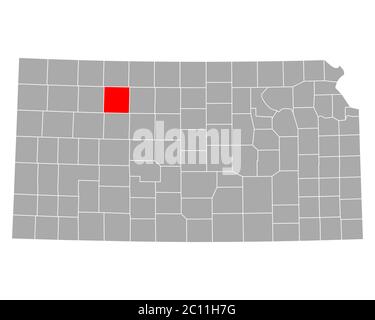 Map of Graham in Kansas Stock Photo - Alamy