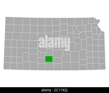 Map of Pratt in Kansas Stock Photo - Alamy