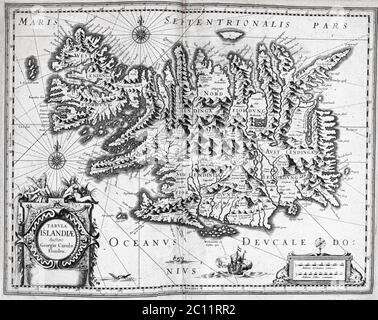 Old map of Europe - From an 1656 Atlas of Geography from P. du Val ...