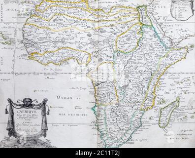 Africa map 1656 Stock Photo - Alamy