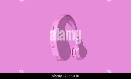 Pink Behind the Ear Hearing Aid 3d illustration 3d render Stock Photo ...