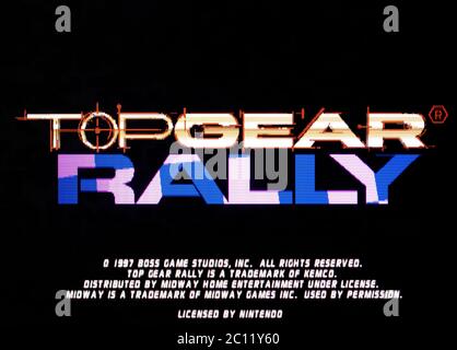 Top Gear Rally 2 - Nintendo 64 Videogame - Editorial use only Stock ...