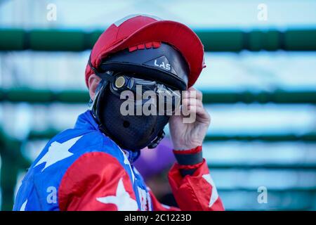 Jockey Robert Havlin at Sandown Park Racecourse. Picture date: Thursday ...