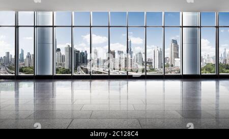 cityscape and skyline of shanghai from glass window Stock Photo - Alamy