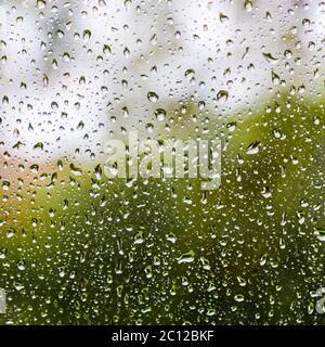 Rain drops on glass Background Stock Photo - Alamy
