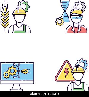 biomedical engineer worker line icon vector illustration Stock Vector ...