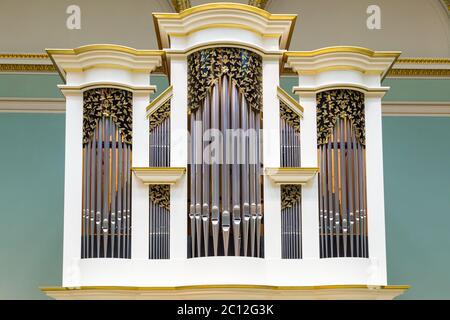 pipe organ in the concert hall Stock Photo - Alamy