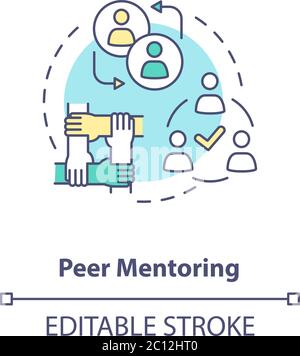 Peer mentoring concept icon Stock Vector Image & Art - Alamy