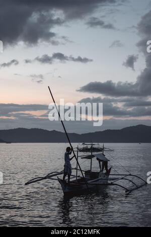 Traditional fishing village in Palawan island, Philippines Stock Photo ...