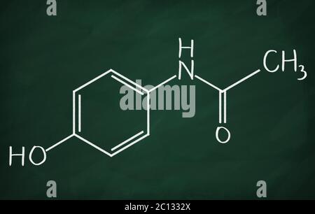 Structural formula of paracetamol (acetaminophen Stock Photo - Alamy