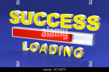 Success loading Progress bar design. 3D rendering Stock Photo - Alamy