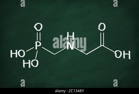 Structural model of glyphosate molecule on the blackboard Stock Photo ...