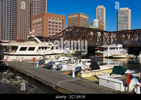 Fort Point Channel Marina, Boston, Massachusetts, USA Stock Photo - Alamy