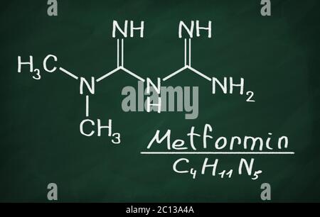Structural model of Metformin Stock Photo - Alamy