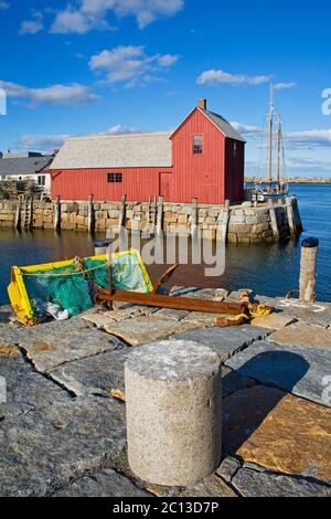 Rockport Harbor, Cape Ann, Greater Boston Area, Massachusetts, USA ...