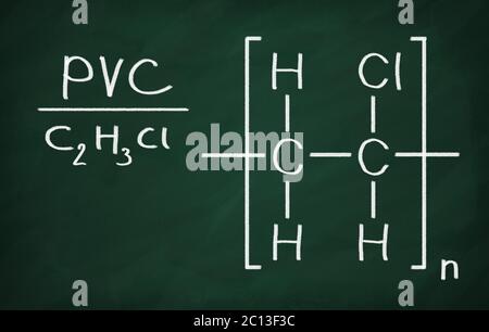 Polyvinyl chloride (PVC) structural formula Stock Photo - Alamy