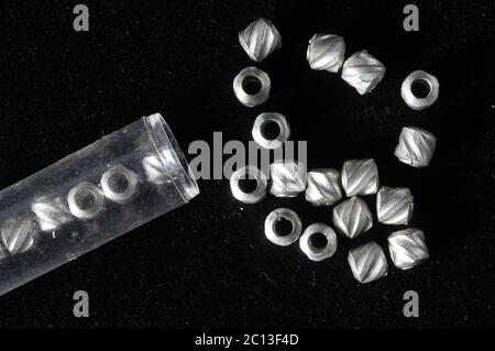 Handmade Jewelry Silver Parts Stock Photo - Alamy