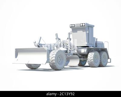 3d White Grader Stock Photo - Alamy
