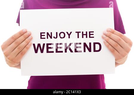 Happy Weekend Relaxation Saturday Enjoy Free Concept Stock Photo - Alamy